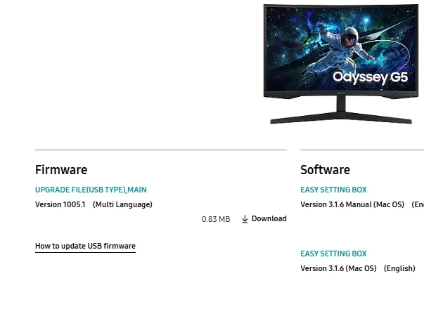 [SOLVED] Update Firmware on Samsung Odyssey G4,G5,G6,G7...
